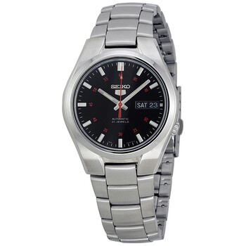 Seiko Series 5 Automatic Black Dial Men's Watch SNK607 0751744816524 ...