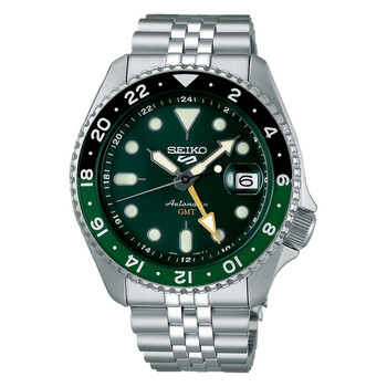 Seiko 5 Sports GMT Automatic Silver Dial Men's Watch SSK033 ...