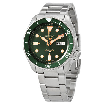 Seiko 5 Sports SKX GMT Automatic Green Dial Sprite Bezel Men's Watch ...