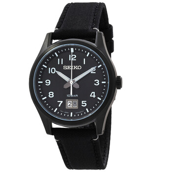 Seiko Big Date Quartz Black Dial Men's Watch SUR517P1 4954628247094 ...
