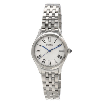 Seiko Classic Quartz Crystal White Dial Ladies Watch SUR615P1 ...