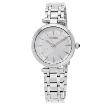 Seiko Classic Quartz Crystal Silver Dial Ladies Watch SWR091P1 ...