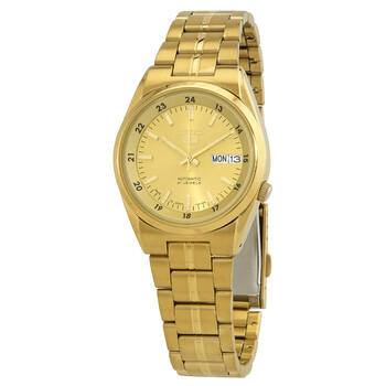 Seiko Series 5 Automatic Gold Dial Men's Watch SNK366 4900969894077 ...