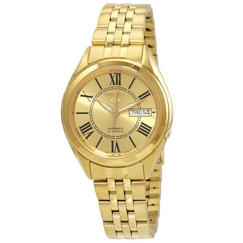 Seiko Series 5 Automatic Gold Dial Men's Watch SNK366 4900969894077 ...