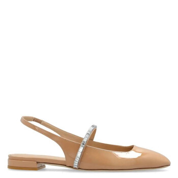 Stuart Weitzman Light Gold Claris Ballet Flats, Brand Size 37 ( US Size ...