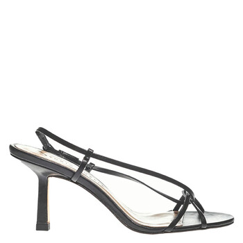 Studio Amelia Black Entwined 70 Leather Slingback Sandals, Brand Size ...