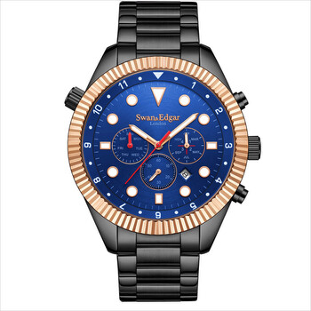 Swan & Edgar Contemporary Classic Automatic Blue Dial Men's Watch ...