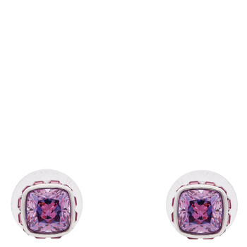 Swarovski Birthstone Pierced Earrings Studs Jun Rhodium Shiny Pink ...