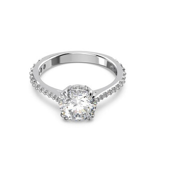 Swarovski Constella Cocktail Ring Round S Rhodium Shiny White White ...