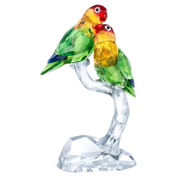 Swarovski Crystal Jungle Beats Parakeet Couple Fife & Fifer Figurine ...