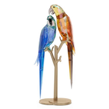Swarovski Crystal Jungle Beats Parakeet Couple Fife & Fifer Figurine ...