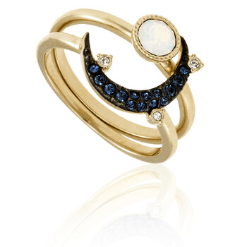 Swarovski Ladies Blue Symbolic Moon Ring Size 55