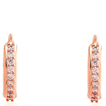 Swarovski Matrix Pierced Earrings Mini Hoop Matrix Rhodium Shiny White ...