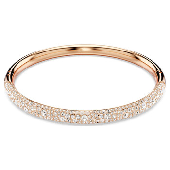 Swarovski Meteora Soft Bangle Metal Bracelet Rose Gold Shiny Crystal ...