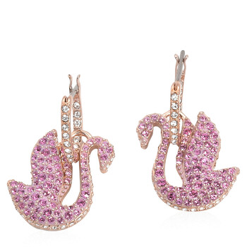Swarovski Iconic Swan Pierced Earrings Xxs Rhodium Shiny Crystal ...