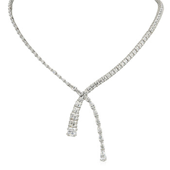 Swarovski Matrix Necklace Open Rhodium Shiny Crystal 5692517 ...