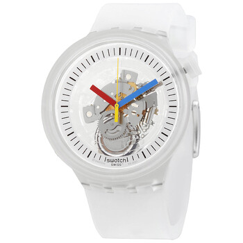 Swatch White Lacquered White Silicone Unisex Watch SUOW100 054362631303 ...