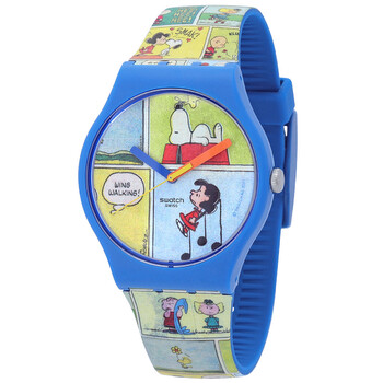 Swatch Peanuts Klunk Quartz White Dial Unisex Watch SO28Z106 ...