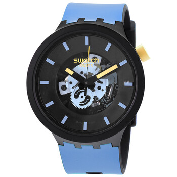 Swatch Bioceramic Quartz Black Dial Men's Watch SB03B100 7610522838352 ...