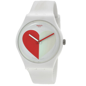 Swatch White Lacquered White Silicone Unisex Watch SUOW100 054362631303 ...