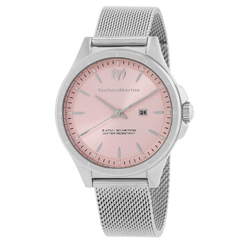 Technomarine MoonSun Date Quartz Pink Dial Ladies Watch TM-822041 ...