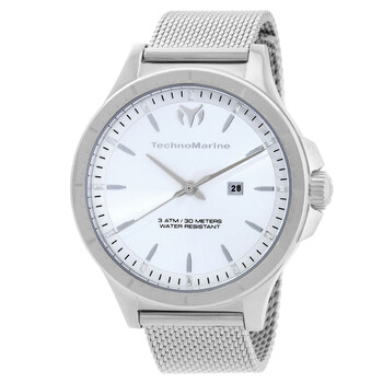 Technomarine MoonSun Date Quartz Silver Dial Men's Watch TM-822002 ...