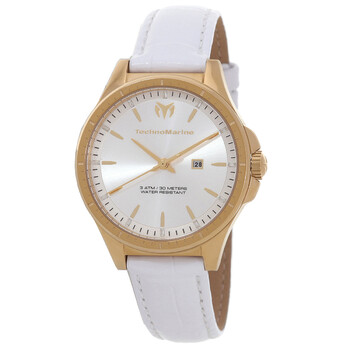 Technomarine MoonSun Date Quartz Gold Dial Ladies Watch TM-822045 ...