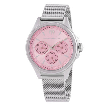Technomarine MoonSun Date Quartz Pink Dial Ladies Watch TM-822034 ...