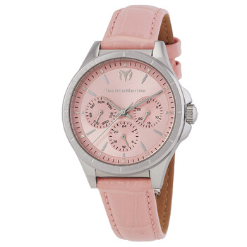 Technomarine MoonSun Date Quartz Pink Dial Ladies Watch TM-822041 ...