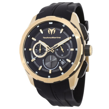 Technomarine Ocean Chronograph GMT Quartz Black Dial Men's Watch TM ...