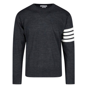 Thom Browne Navy 4-Bar Wool Pullover, Brand Size 0 (X-Small) MKA002A ...