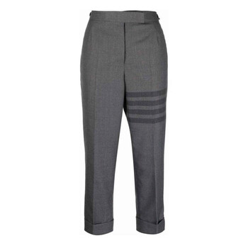 Thom Browne Men's Med Grey Twill School Uniform 4-Bar Low Rise Shorts ...