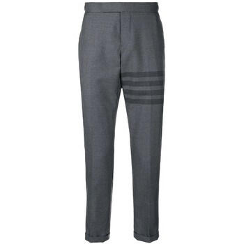 Thom Browne Men's Med Grey Twill School Uniform 4-Bar Low Rise Shorts ...