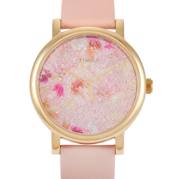 Timex Crystal Bloom Quartz Pink Dial Ladies Watch TW2R66600 ...