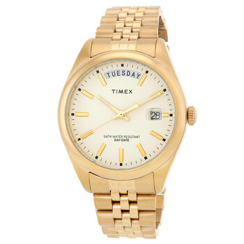 Timex Q Quartz Cream Dial Ladies Watch TW2U95800 194366129625 - Watches ...