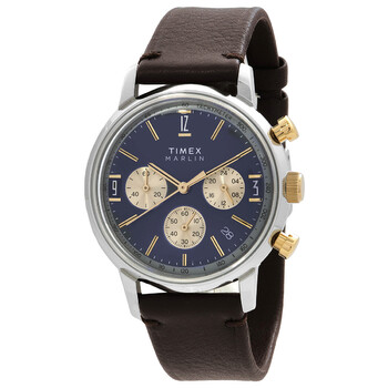 Timex Marlin Chronograph Quartz Silver Dial Men's Watch TW2W10300 ...