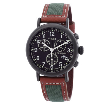 Timex Standard Chronograph Quartz Black Dial Men's Watch TW2V43700 ...