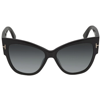 Tom Ford Cara Smoke Gradient Cat Eye Ladies Sunglasses FT0940 01B 56 ...