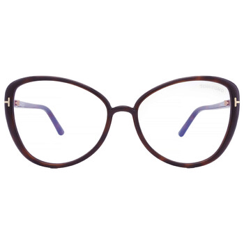 Tom Ford Blue Light Block Cat Eye Ladies Eyeglasses FT5949-B 052 56 ...