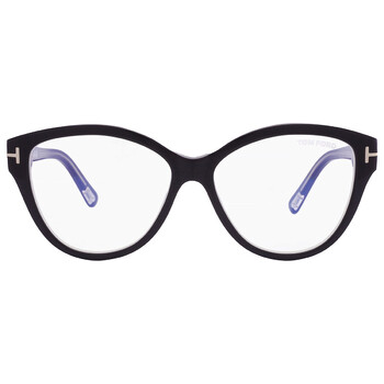 Tom Ford Blue Light Block Cat Eye Ladies Eyeglasses FT5816-B 074 53 ...