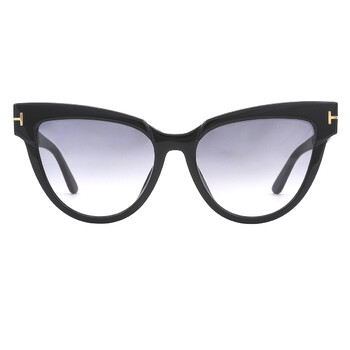 Tom Ford Cara Smoke Gradient Cat Eye Ladies Sunglasses FT0940 01B 56 ...