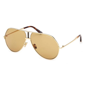 Tom Ford Keating Amber Pilot Unisex Sunglasses FT1158 30E 71 ...