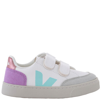 Veja Girls V-10 Velcro Leather Sneakers, Brand Size 27 (10 Kids ...