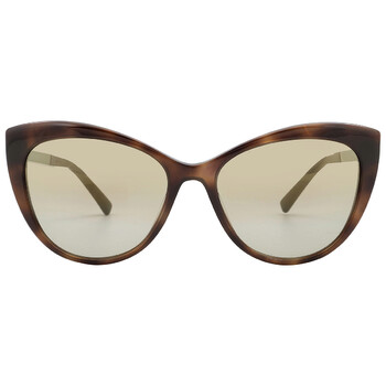 Burberry Gold Mirror Irregular Ladies Sunglasses BE3152 11095A 61 ...