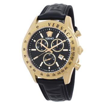Versace Greca Logo Chronograph Quartz Black Dial Men's Watch VEZ900421 ...