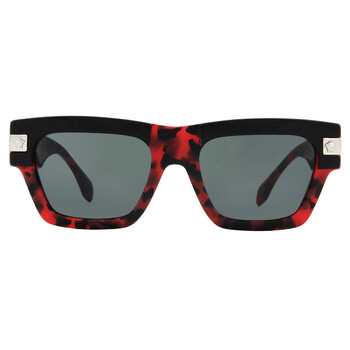 Versace Dark Grey Rectangular Men's Sunglasses VE4464 545787 52 ...