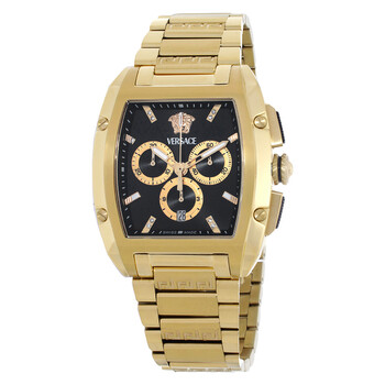 Versace Greca Logo Chronograph Quartz Black Dial Men's Watch VEZ900421 ...