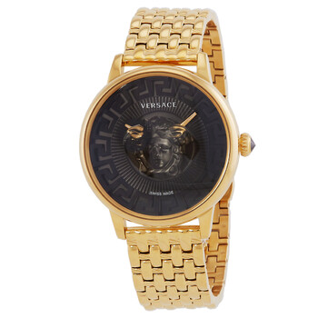 Versace Greca Time Lady Quartz Black Dial Ladies Watch VE9CA0424 ...
