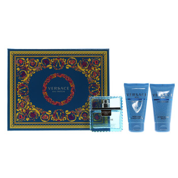 Versace Men's Versace Eros 3pcs EDT Gift Set Fragrances 8011003900022 ...