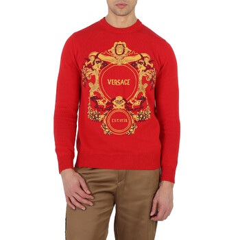 Versace Men's La Greca Medusa Monogram Jacquard Jumper, Brand Size 48 ...